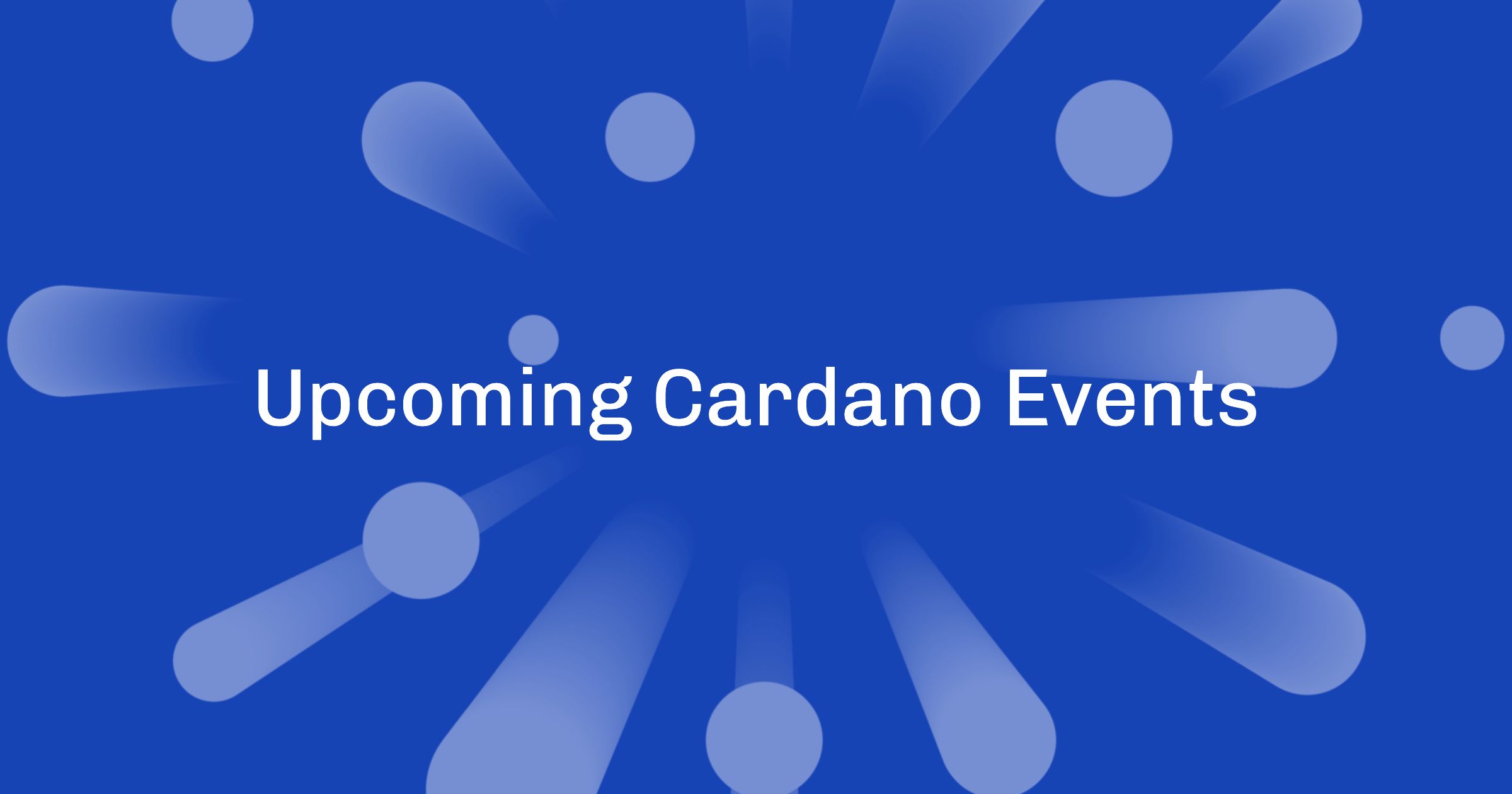 Cardano Events | cardano.org | Cardano