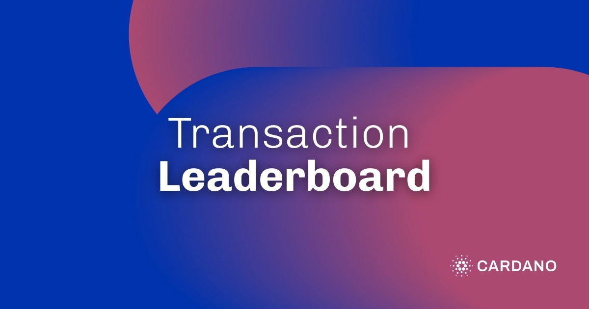 Cardano Transaction Leaderboard, Top DApps by Activity | Cardano